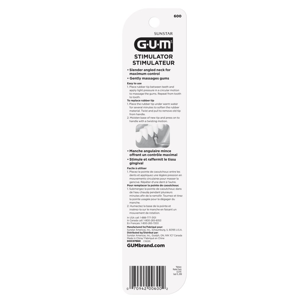 GUM® STIMULATOR - Gently massages the gums and stimulates blood flow