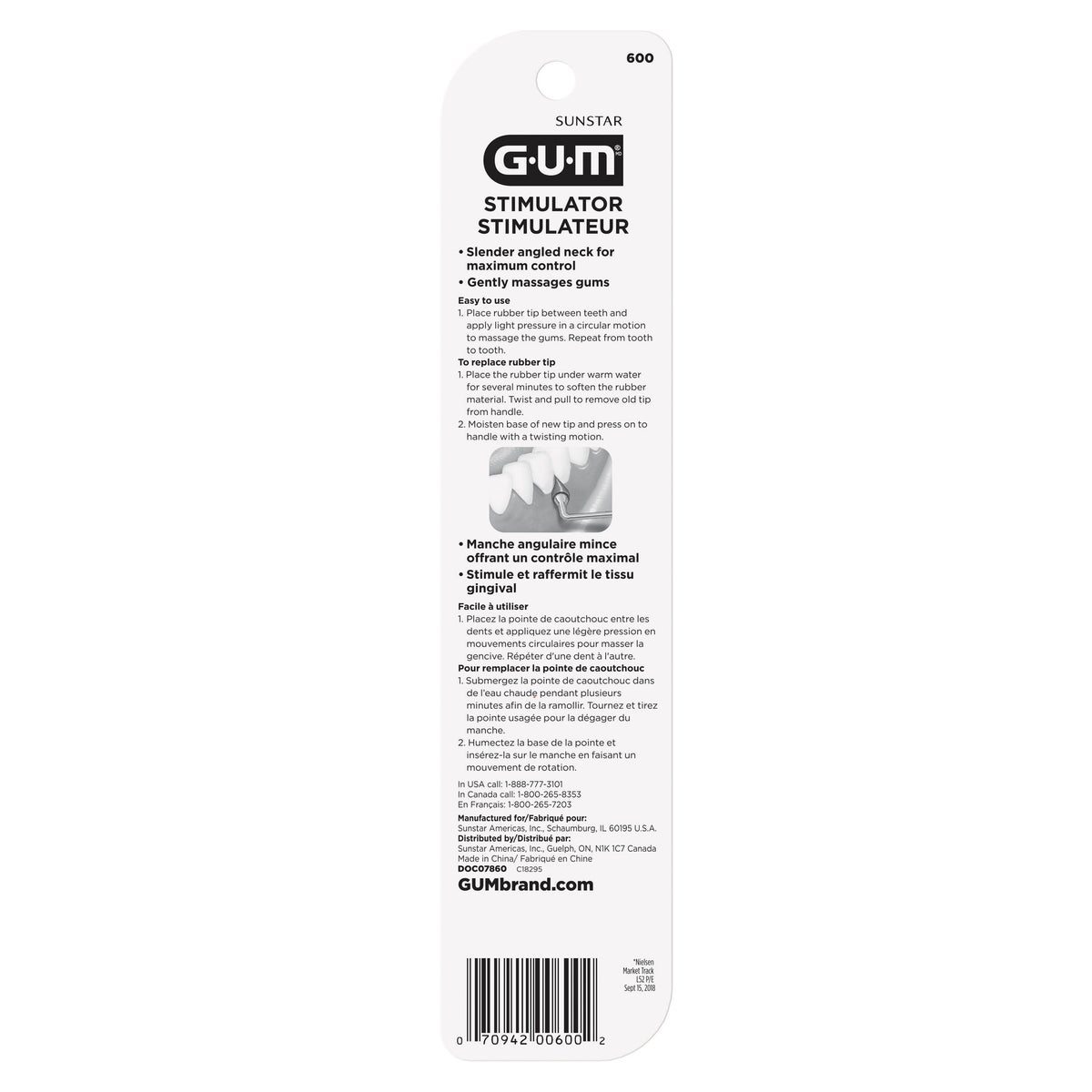 GUM® STIMULATOR - Gently massages the gums and stimulates blood flow