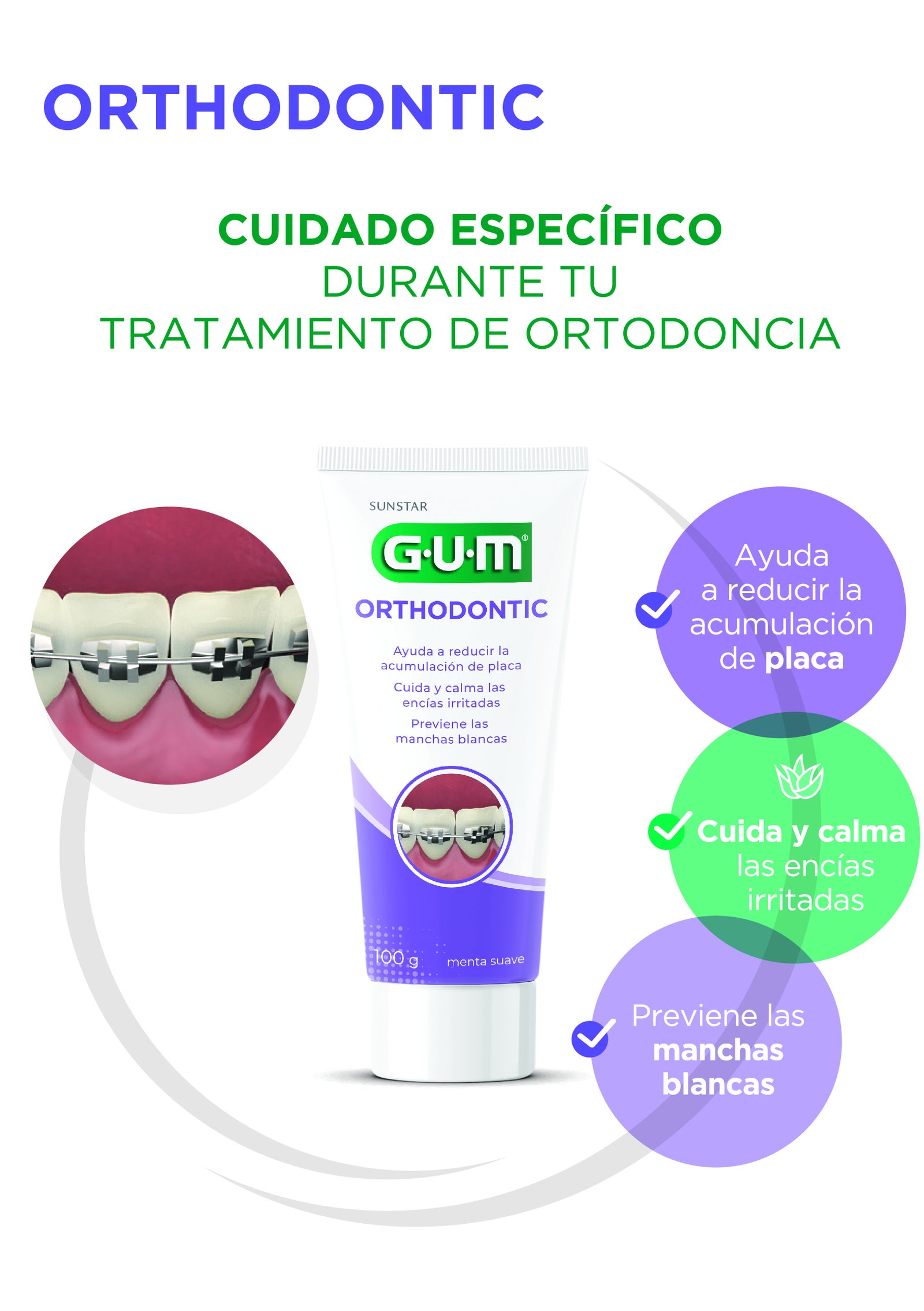 GUM® Pasta dental de ortodoncia con ingredientes naturales