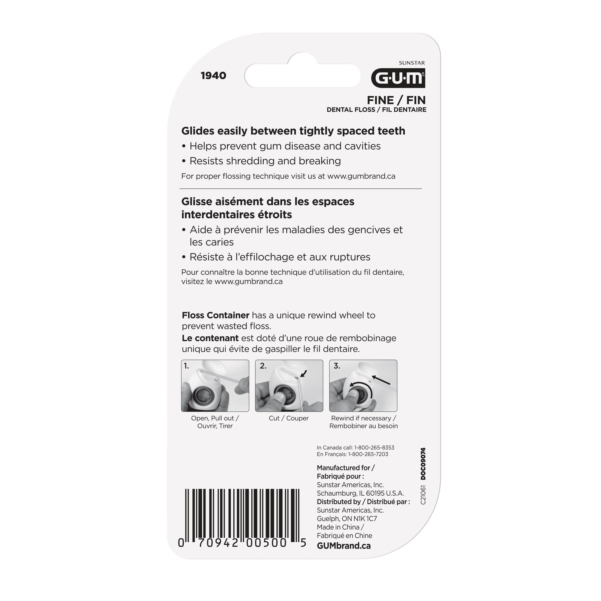 GUM® FINE Dental Floss Mint