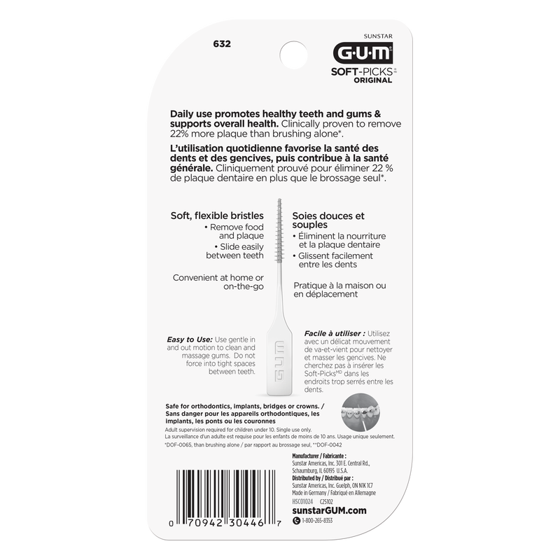 GUM® SOFT-PICKS® ORIGINAL - Rubber pick for easy and gentle cleaning
