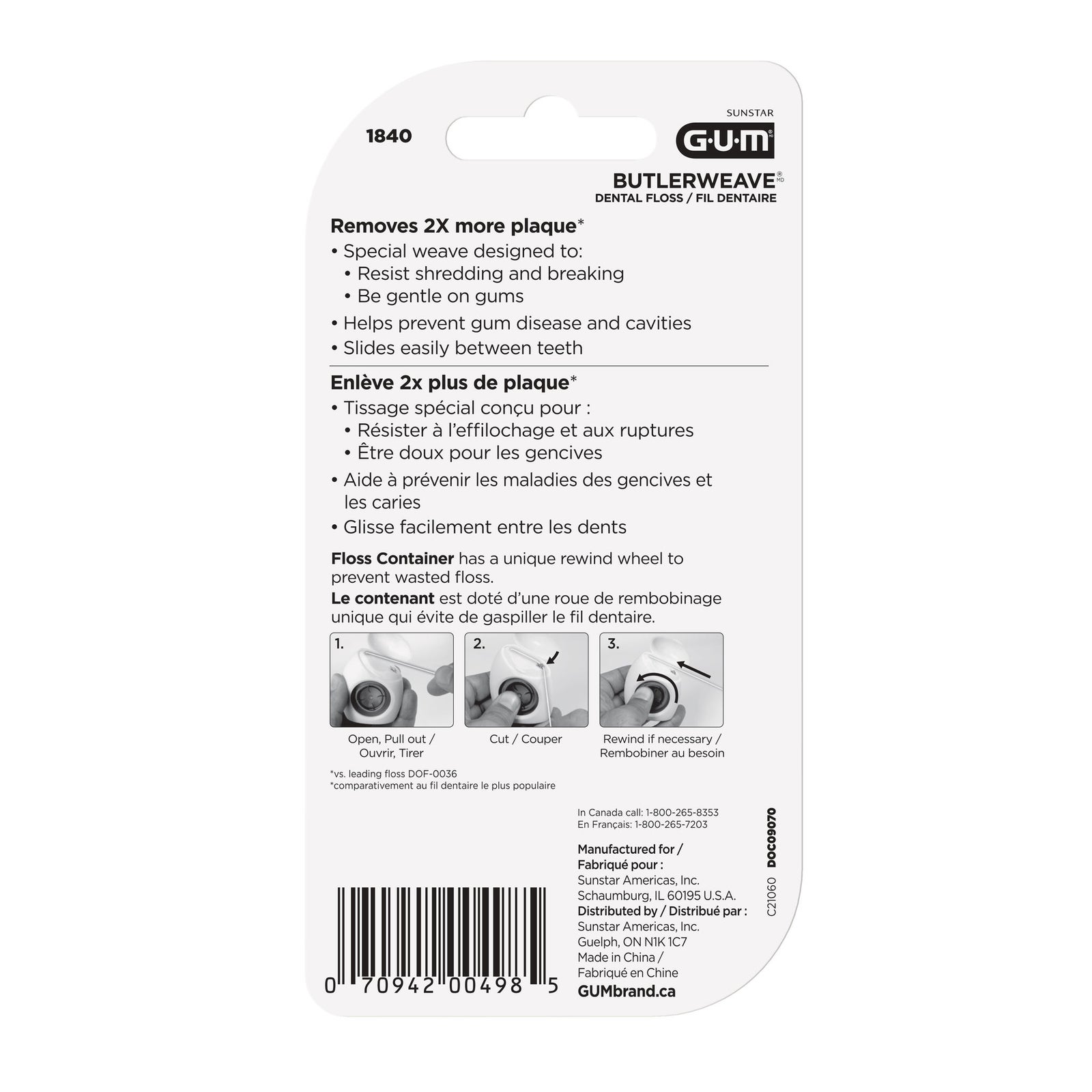 GUM® BUTLERWEAVE® Floss - Strong, smooth and resistant to shredding