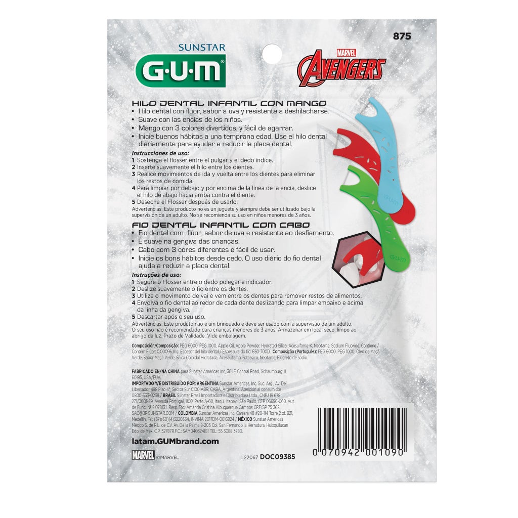 GUM® AVENGERS FLOSSERS
