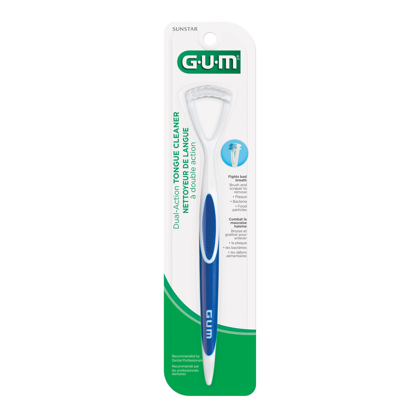 GUM® DUAL ACTION Tongue Cleaner Brush/Scraper