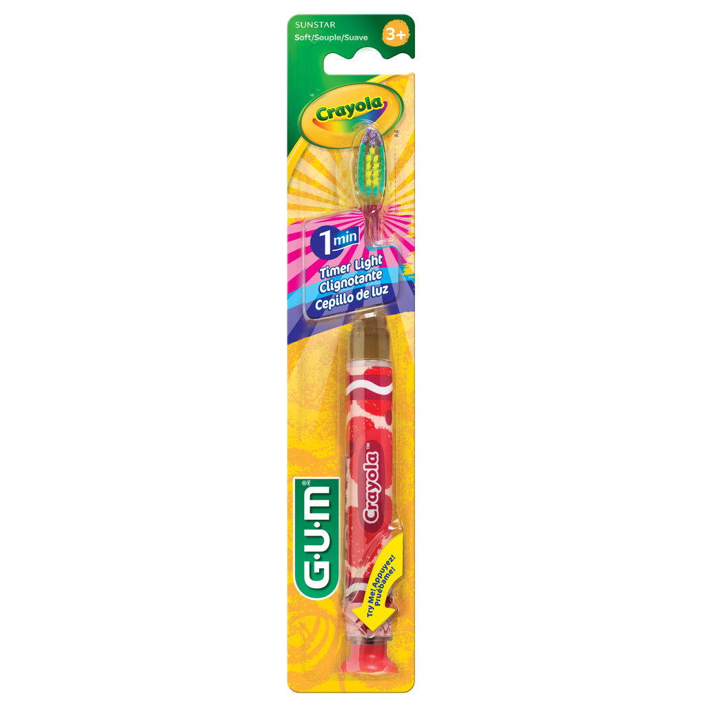 GUM® CRAYOLA™ LIGHT UP Timer Toothbrush