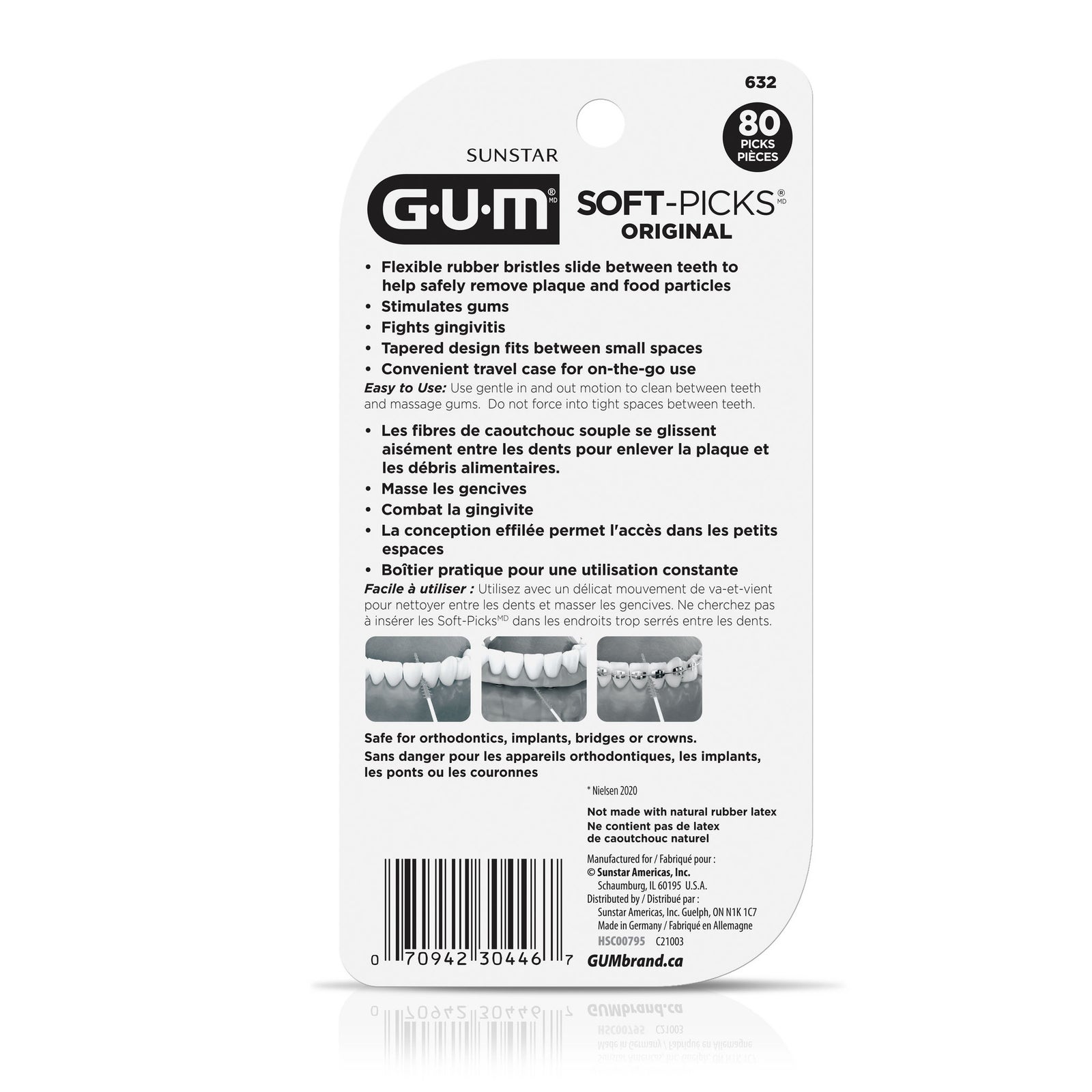 GUM® SOFT-PICKS® ORIGINAL - Rubber pick for easy and gentle cleaning