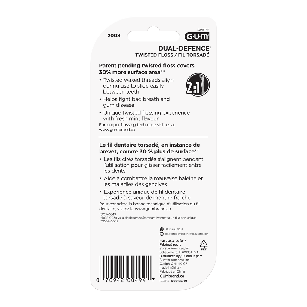 GUM® DUAL-DEFENCE® Dental Floss
