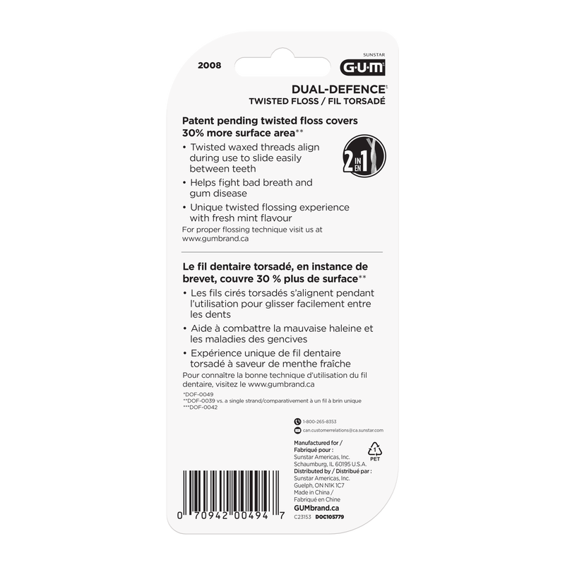 GUM® DUAL-DEFENCE® Dental Floss