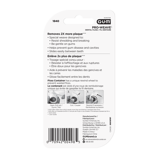 GUM® BUTLERWEAVE® Floss - Strong, smooth and resistant to shredding