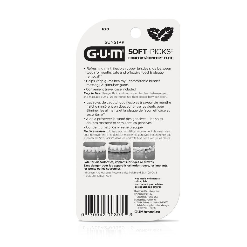 GUM® SOFT-PICKS® COMFORT FLEX - Rubber picks with flexible neck