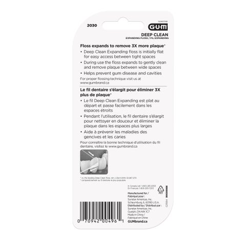 GUM® EXPANDING FLOSS - It expands to reach more tooth surface