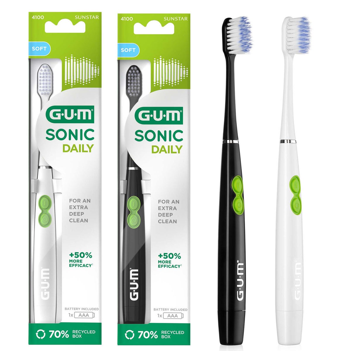 Brosse à dents GUM® Monotouffe, idéale implants et brackets