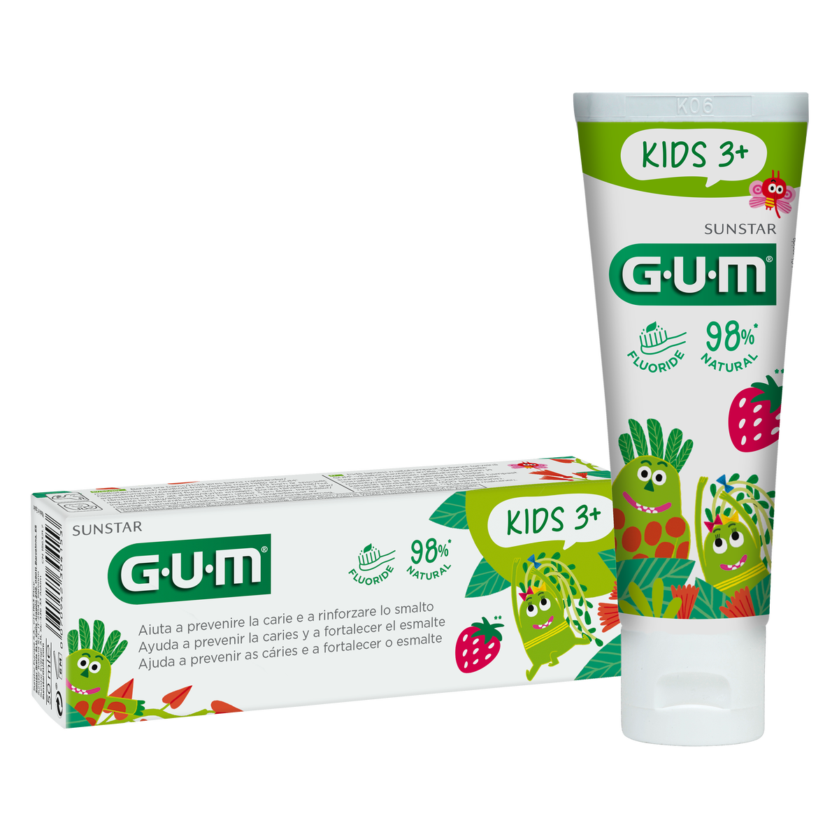 GUM® KIDS, la pasta de dientes para niños de 3+ años