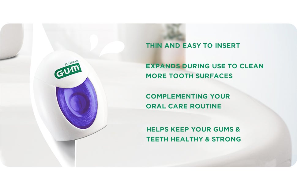 GUM® EXPANDING FLOSS - It expands to reach more tooth surface