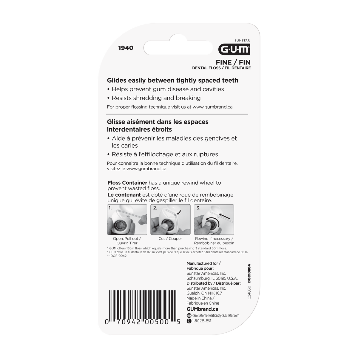 GUM® FINE Dental Floss Mint