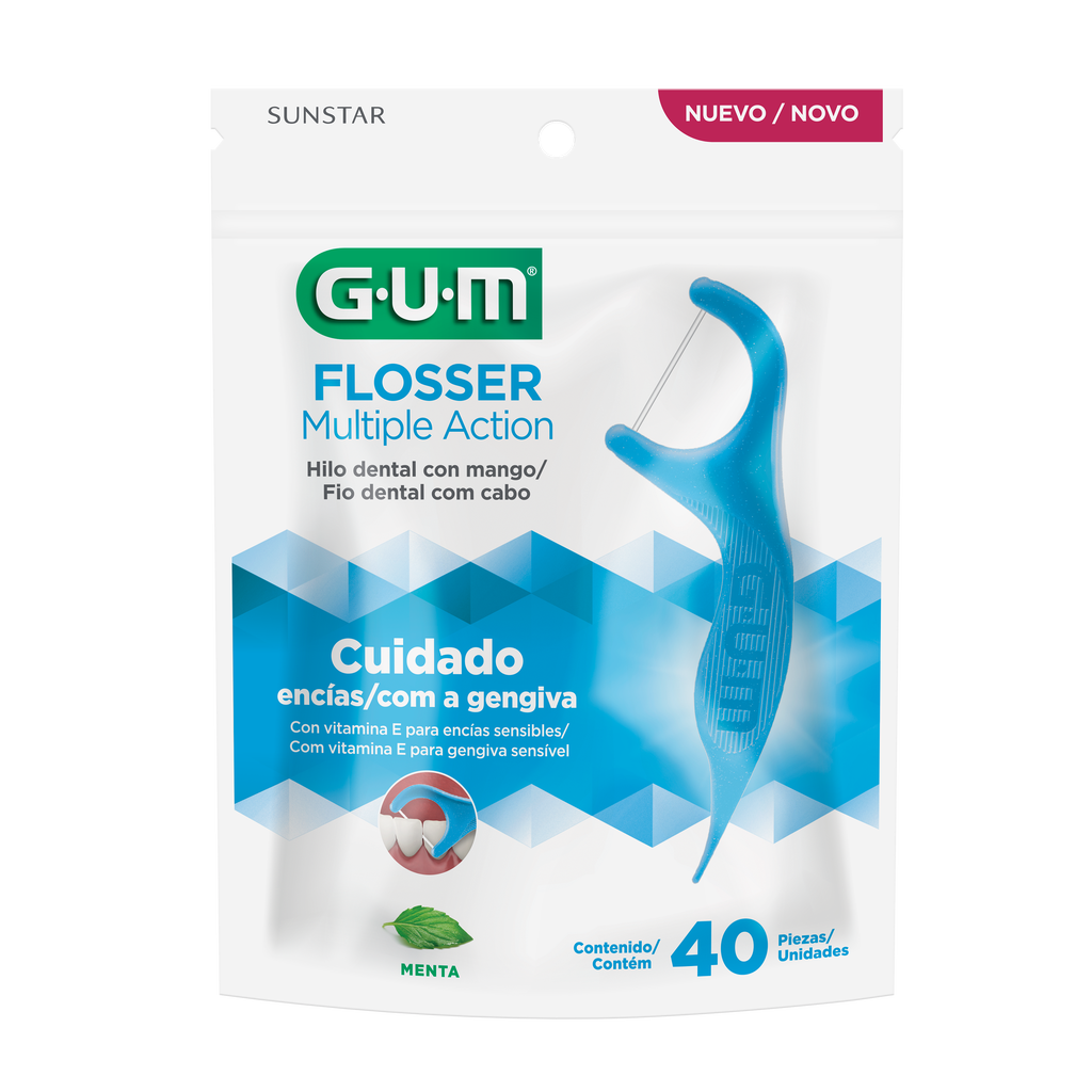 Fio Dental Com Cabo Flossers Múltipla Ação / Multiple Action GUM®