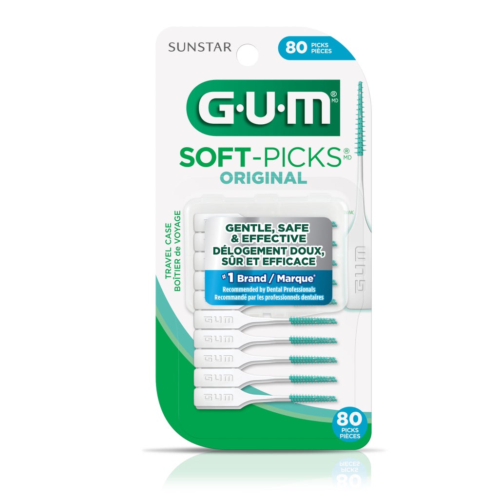 GUM® SOFT-PICKS® ORIGINAL - Rubber pick for easy and gentle cleaning