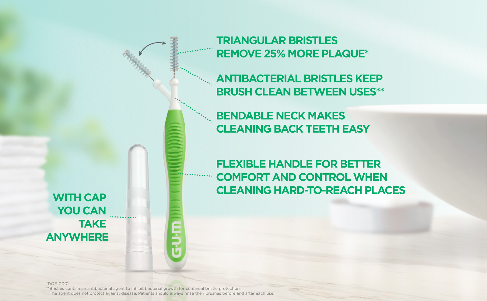 GUM® Proxabrush® Go-Betweens® Interdental Brushes