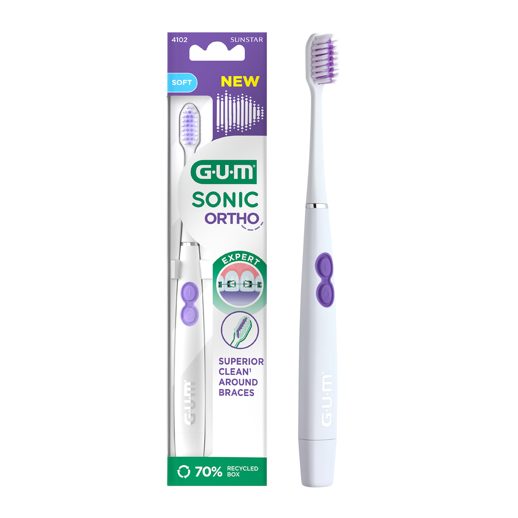 GUM® SONIC ORTHO Electric and CLASSIC Manual Toothbrushes