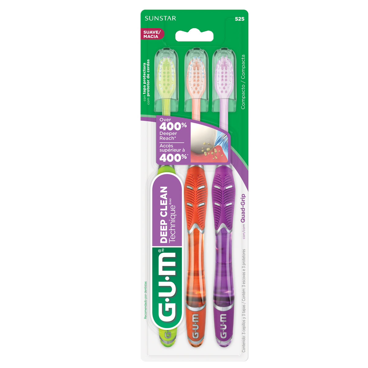GUM® Classic 411 Gingivitis Cepillo Suave