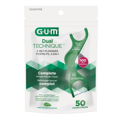 GUM® DUAL- TECHNIQUE flossers