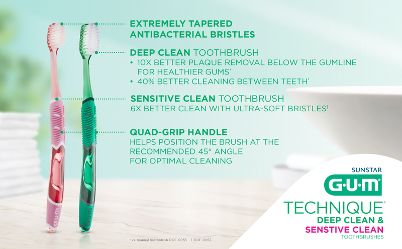 GUM® TECHNIQUE Deep Clean Toothbrush