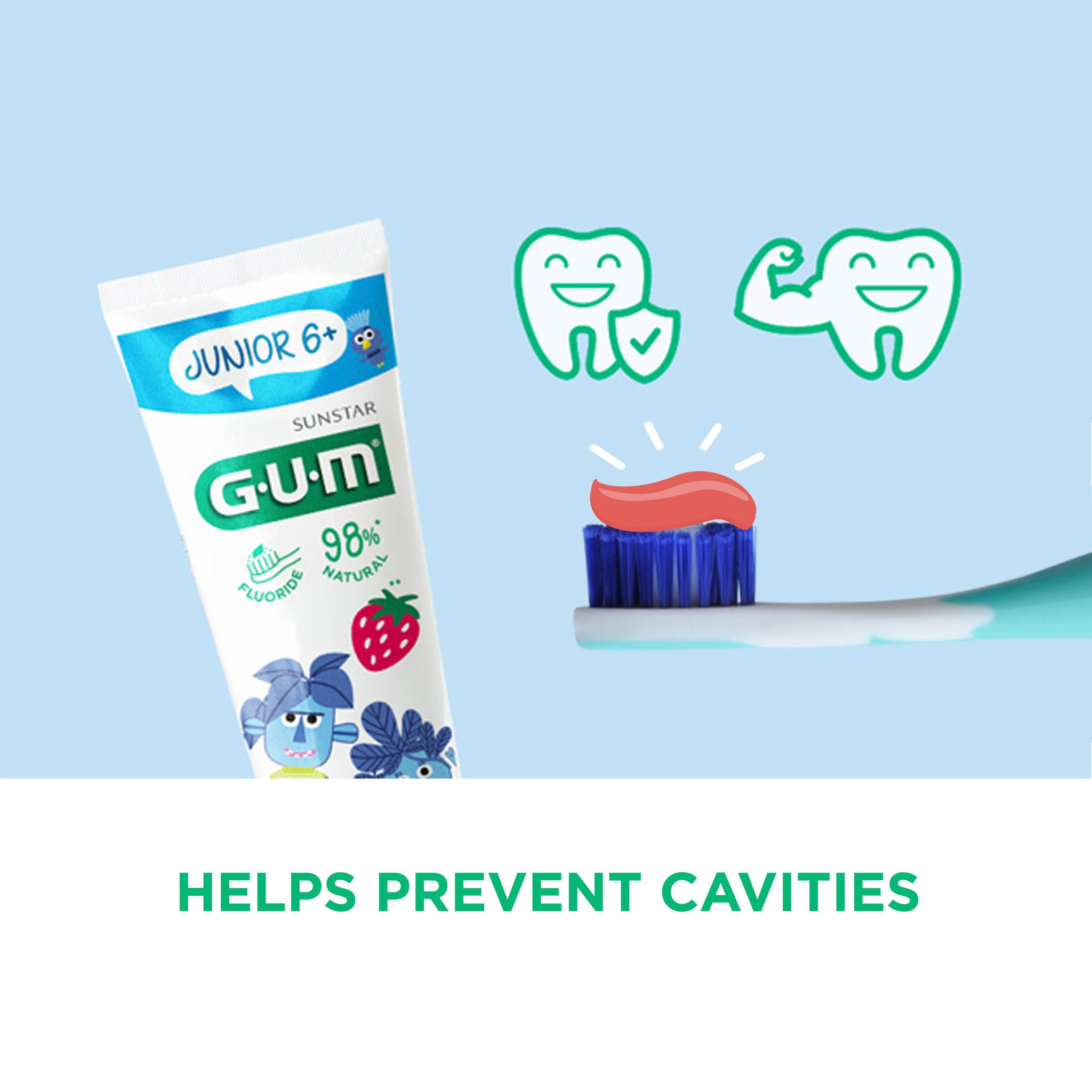 GUM® JUNIOR Toothpaste 6+ - Protects your little ones from cavities