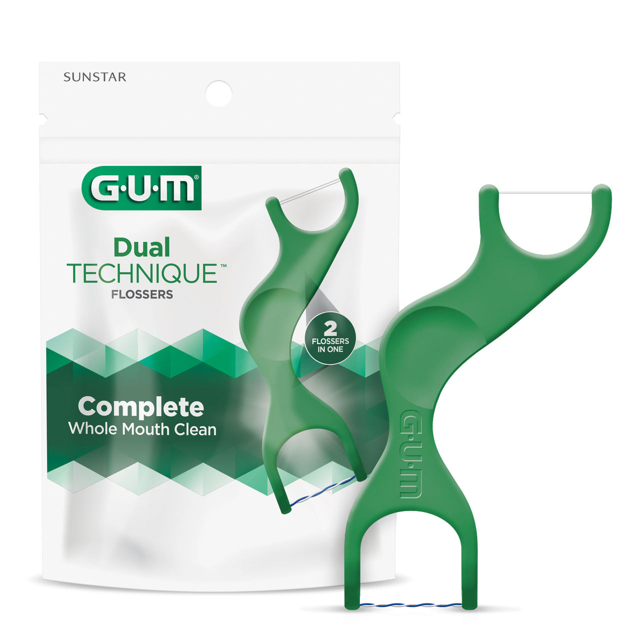 GUM® DUAL- TECHNIQUE Floss Picks