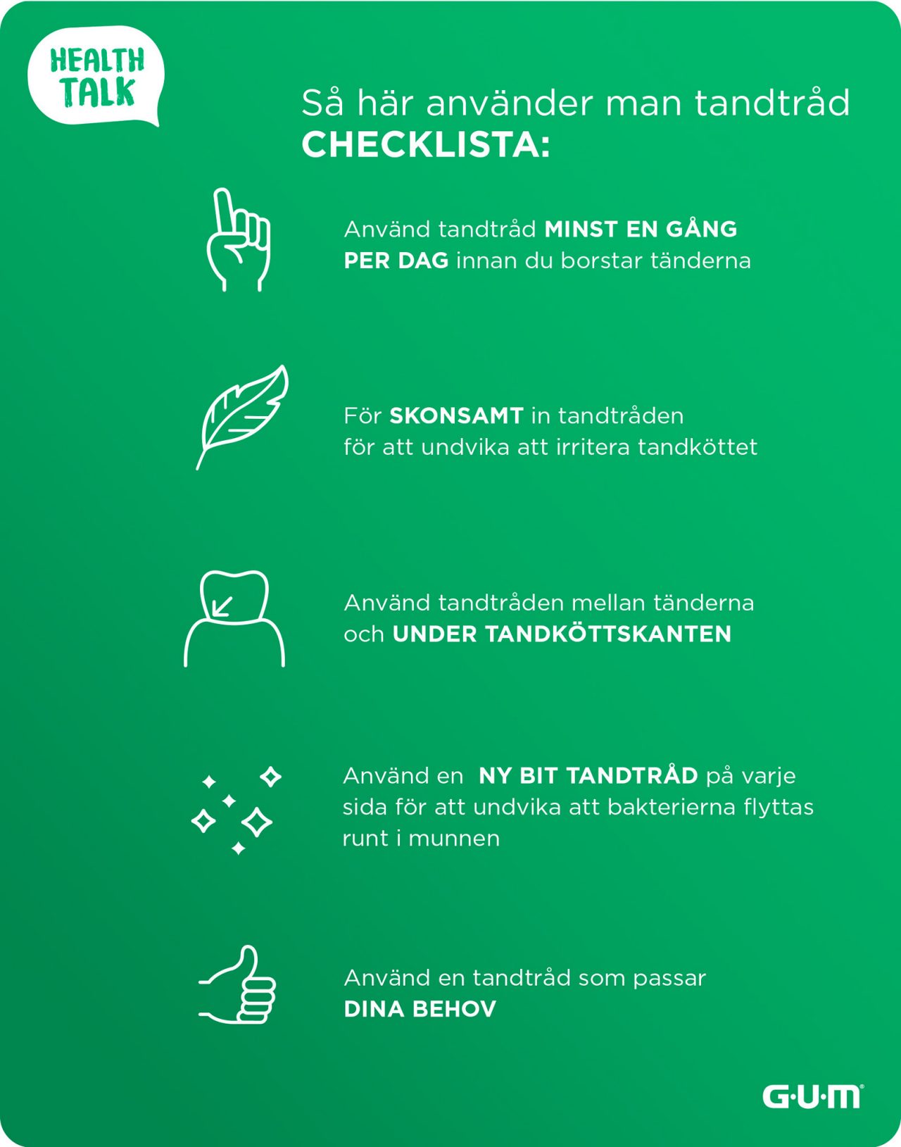 Så här använder du tandtråd